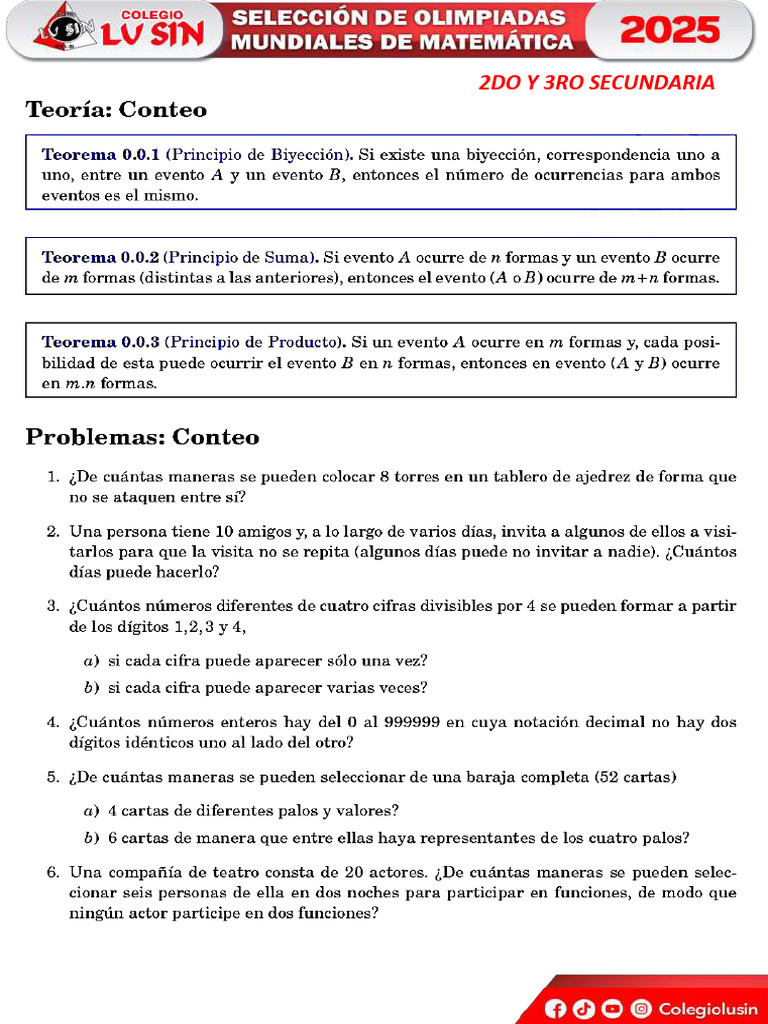 2do y 3ro Sec Mate Olimpiadas | PDF