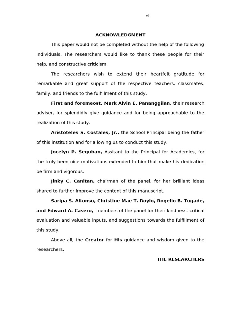 Acknowledgement Abstract and Table of Contents | PDF | Methodology