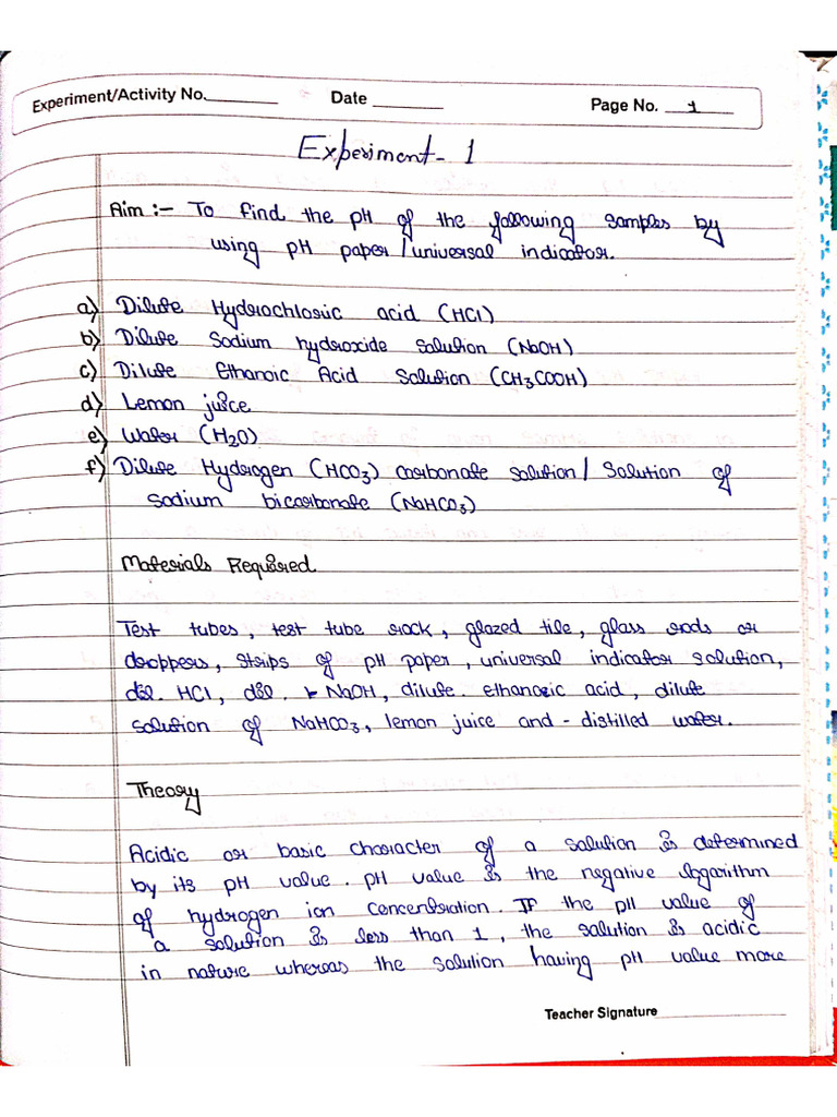 Experiment 1 | PDF