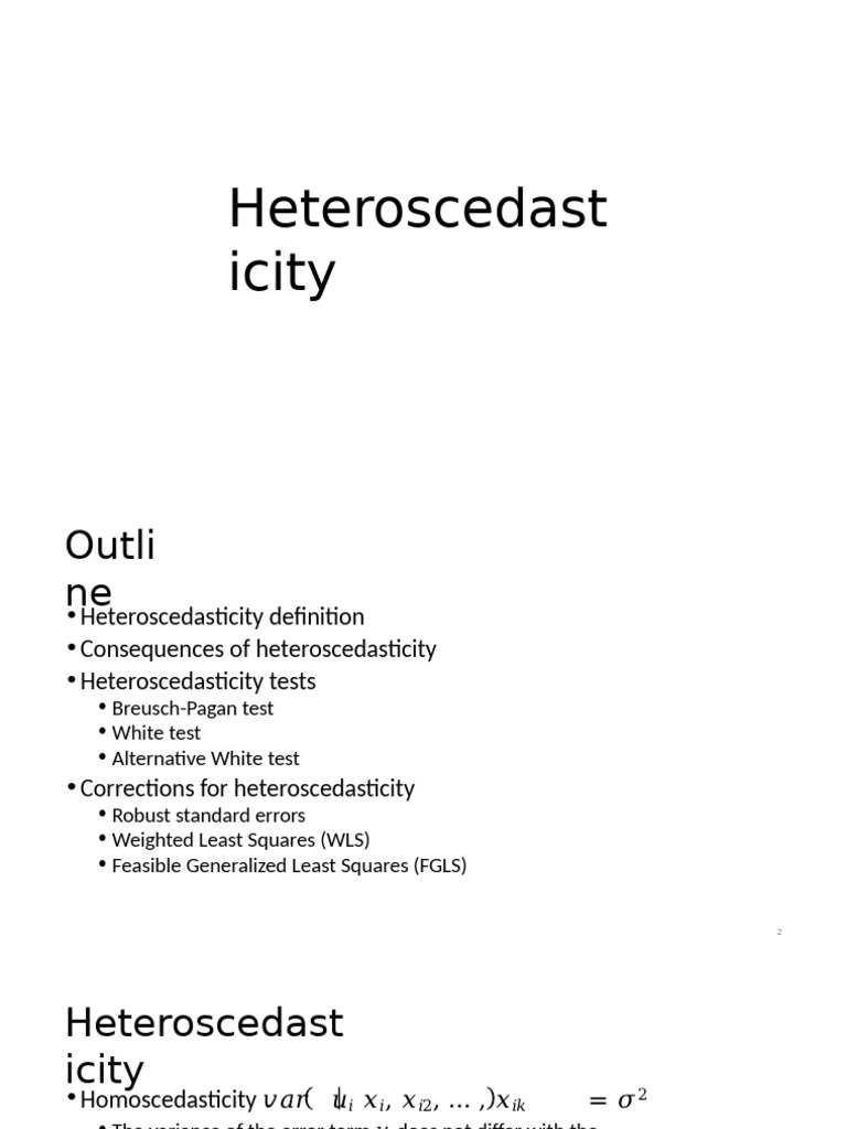 Heteroscedasticity | PDF | Coefficient Of Determination | Ordinary ...