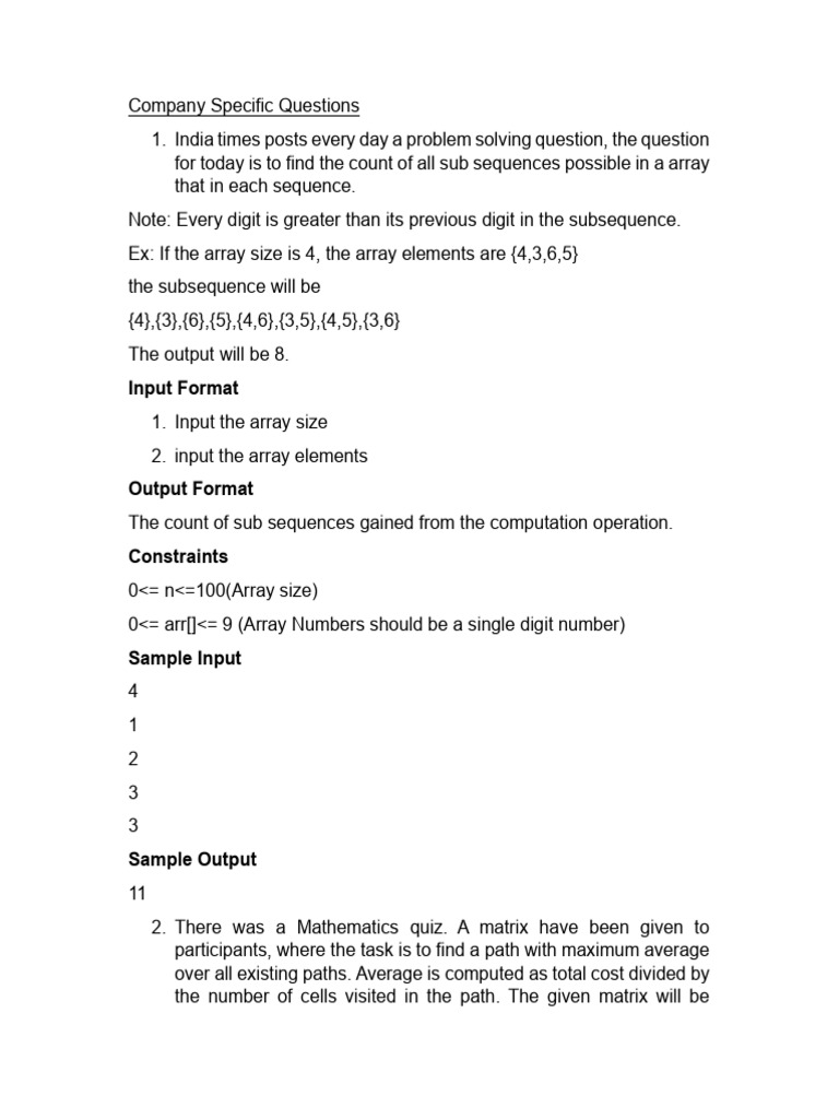Subsequence and Pathfinding Problems | PDF | Sequence | Algorithms