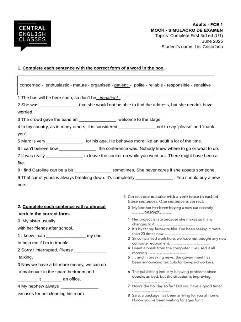Mock Lisi June 2025 | PDF