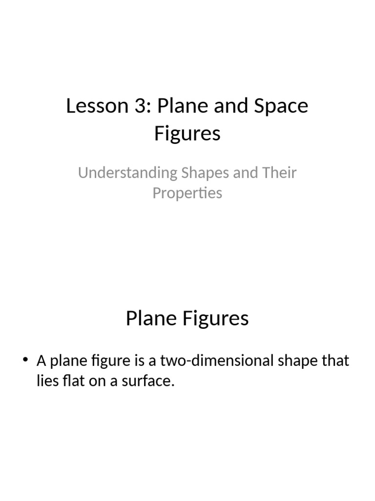 Plane and Space Figures Explained | PDF