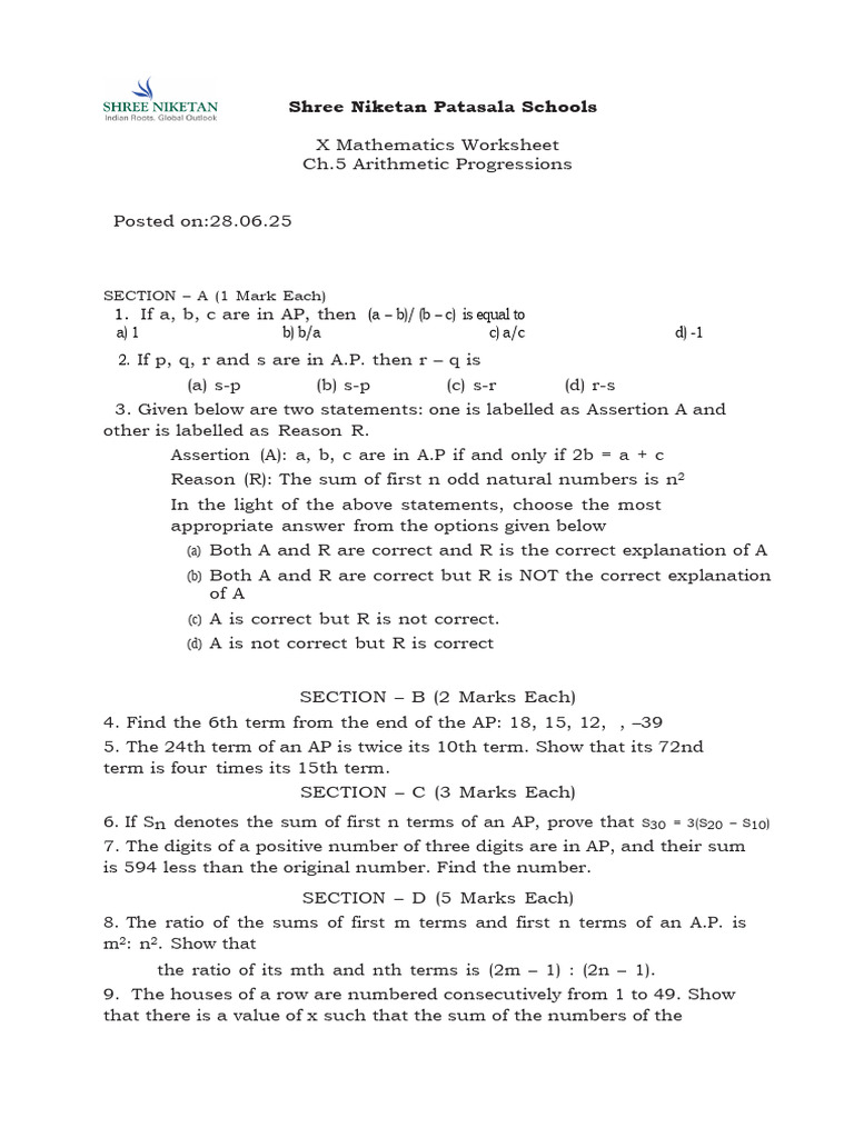 GR 10 Math Worksheet-28.06.25 | PDF | Mathematics | Chess Theory