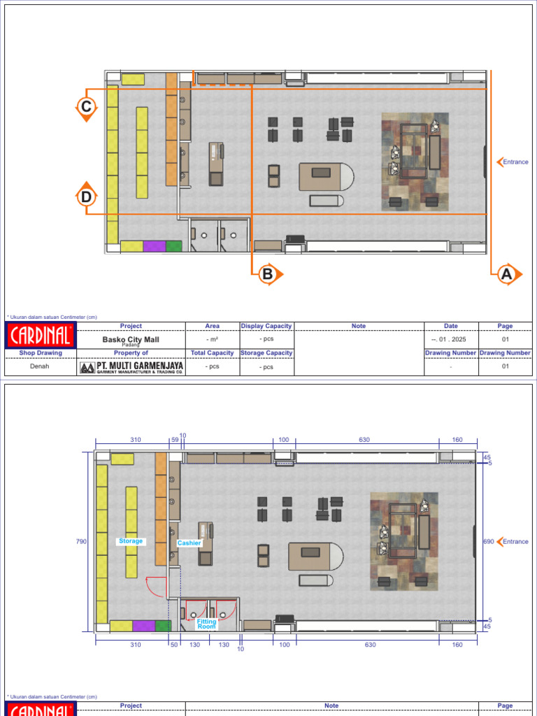 Basko City Mall Shop Drawing Details | PDF