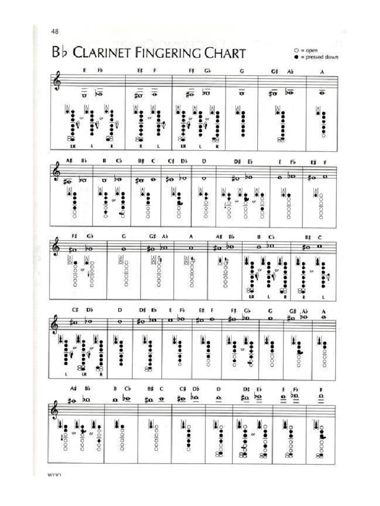 BB Clarinet Fingering Chart | PDF
