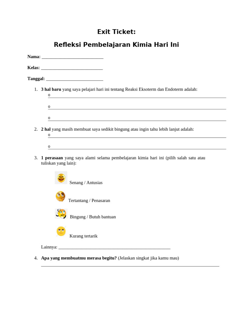 Exit Ticket | PDF