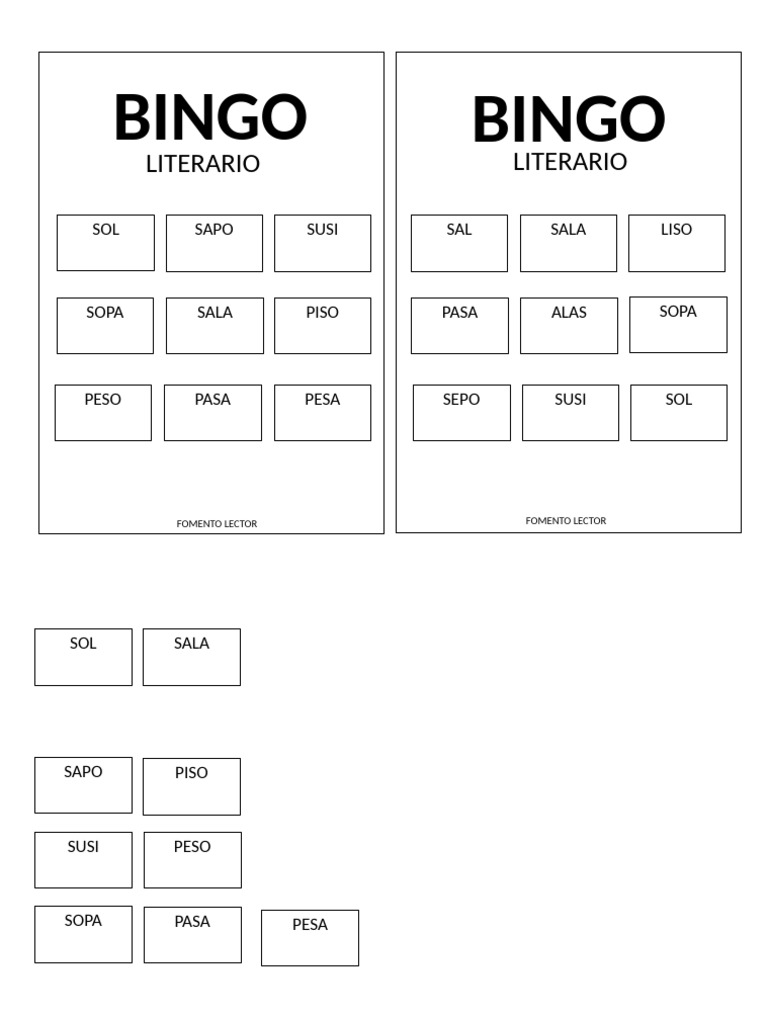 Bingo Literário: Atividades de Leitura | PDF