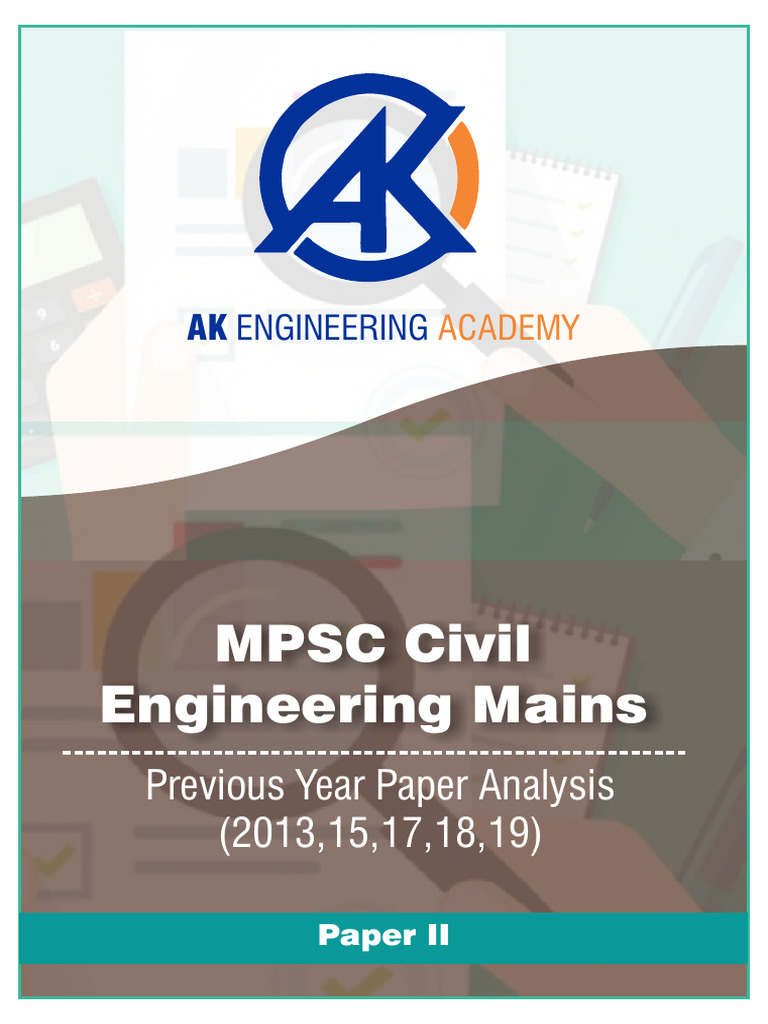MPSC Civil Engineering Mains Paper Analysis | PDF | Sewage Treatment ...