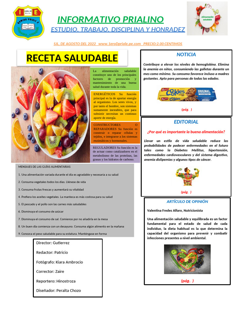 PORTADA1 | PDF | Dieta saludable | Nutrición