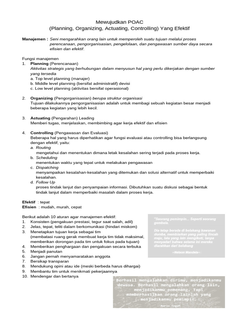 Mewujudkan POAC | PDF