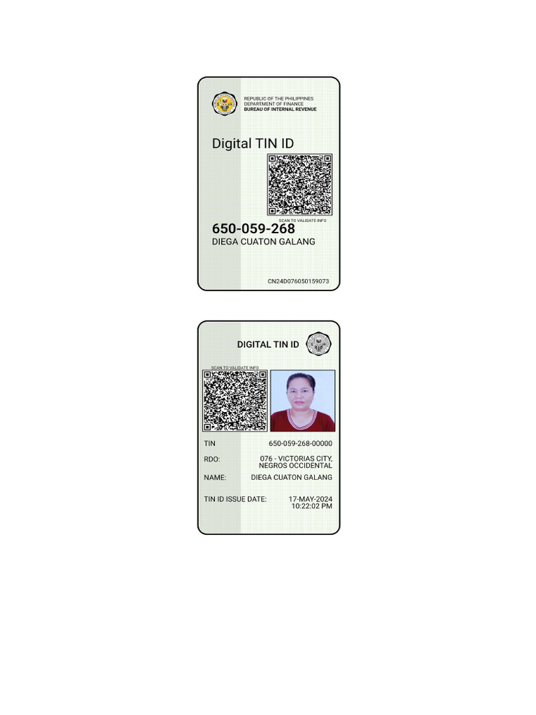 Validate Your Digital TIN ID QR Code | PDF | Qr Code | Authentication