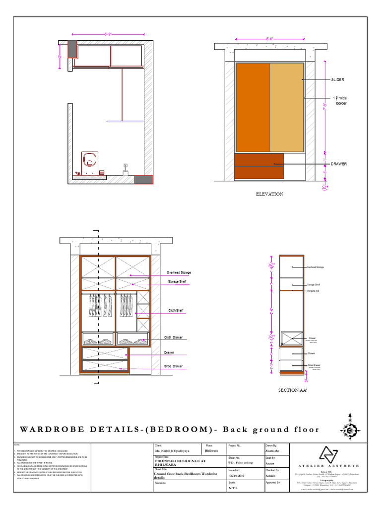 Bedroom Wardrobe Storage Design Details | PDF | Chess Openings | Chess