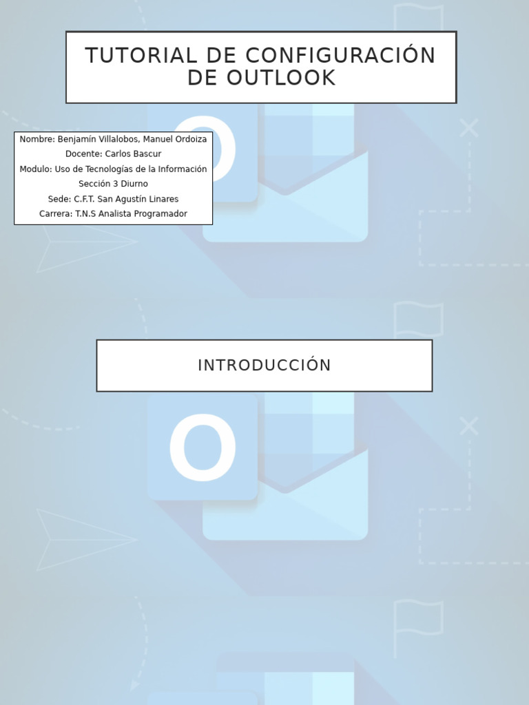 Tutorial de Configuración de Outlook | PDF