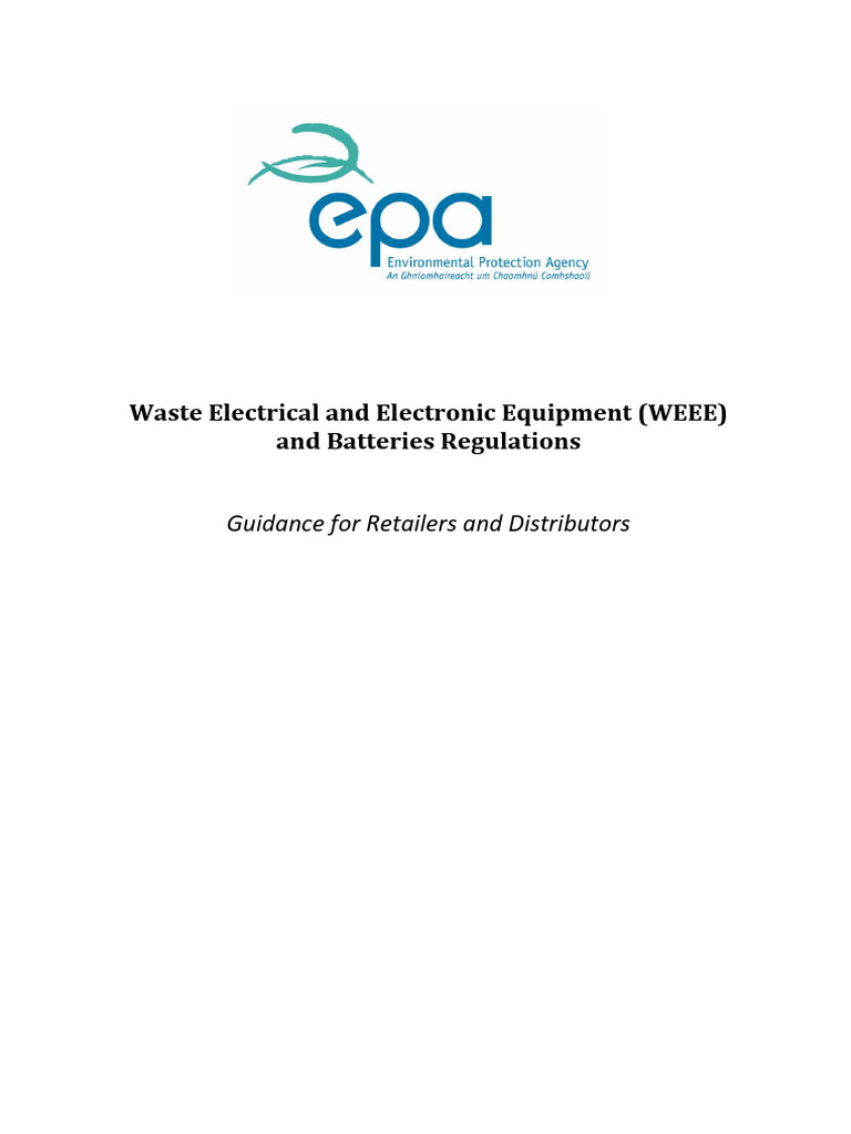 Guidance For Retailers of EEE and Batteries | PDF | Home Appliance | Waste