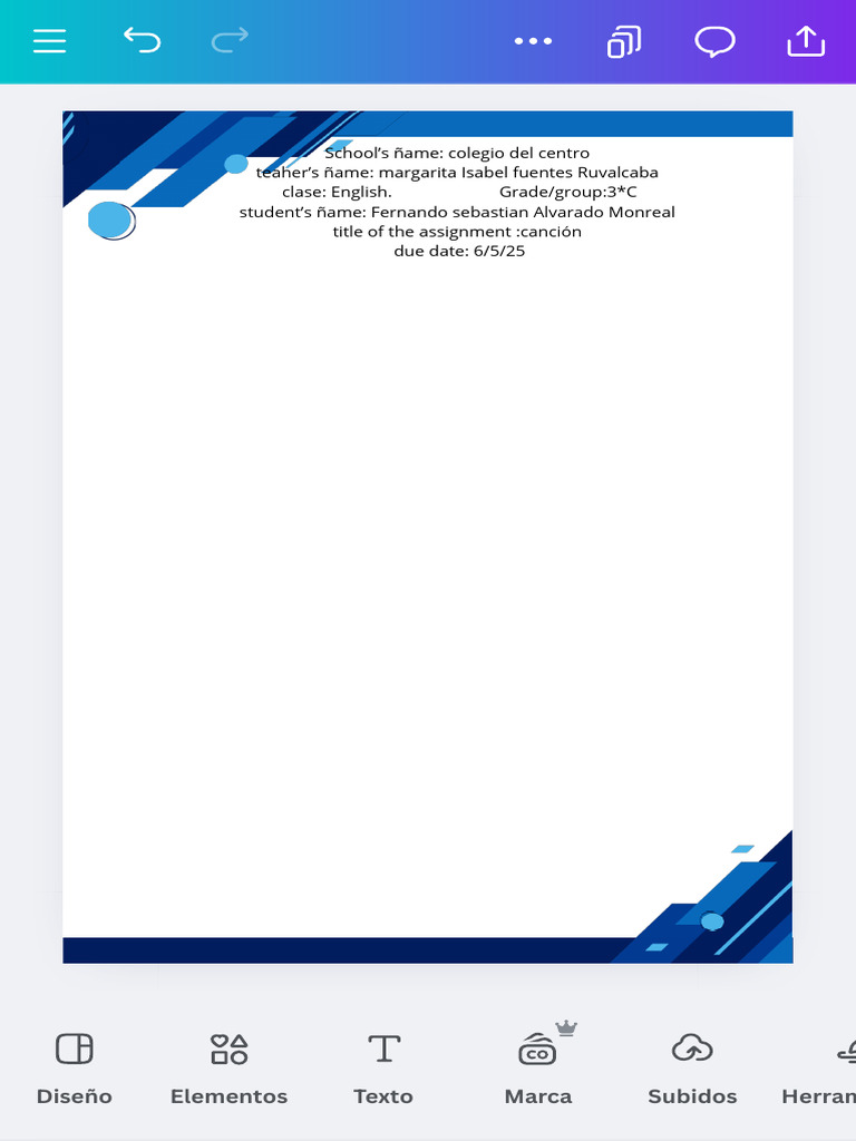 White Blue Abstract Modern Professional Blank Paper Border A4 Document ...