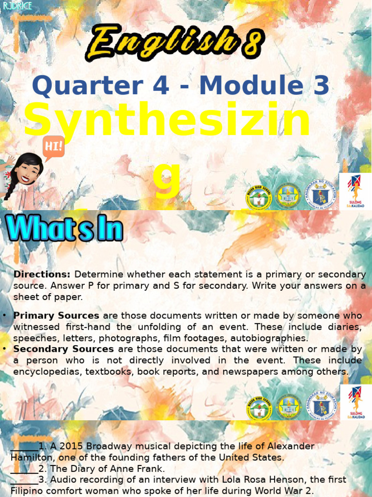 Q4 M3 SynthesizingInformation 1 | PDF
