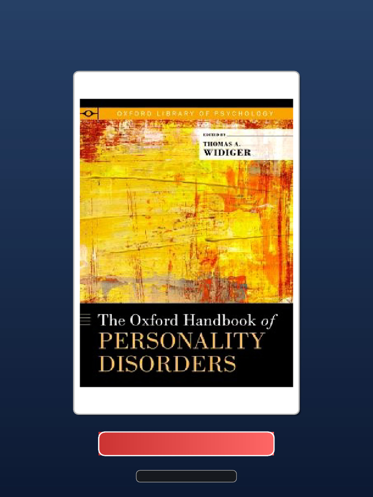 Complete Bundle The Oxford Handbook of Personality Disorders Ebook and ...