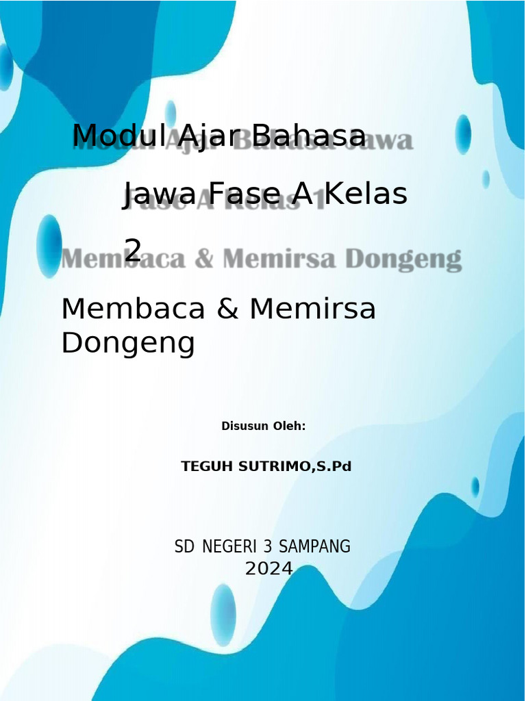 Modul Ajar Membaca Bahasa Jawa Kelas 2 | PDF