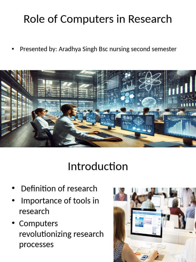 Aradhya Roleof Computer in Research | PDF