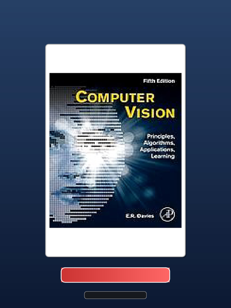 Computer Vision Theory Algorithms Practicalities Fifth Edition Davies ...