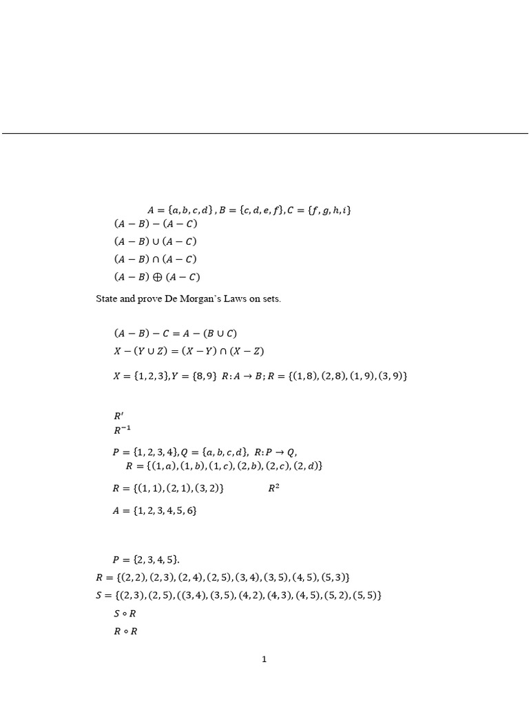 BCS-303 Discrete Structures Tutorial 2 | PDF