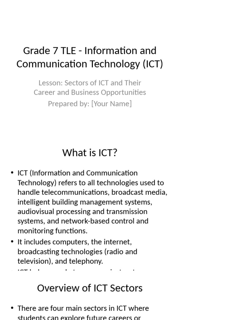 Grade7 TLE ICT Detailed Presentation | PDF | Educational Technology | Computer Programming