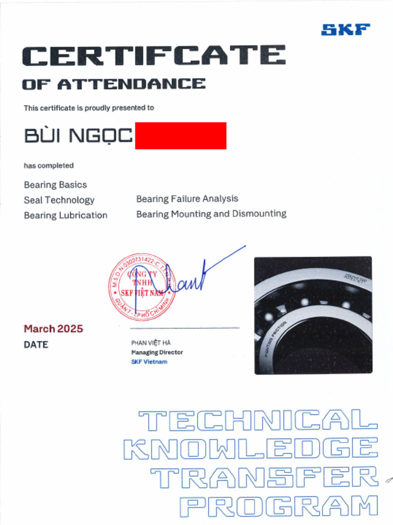 Bui Huu Hao Certificate | PDF