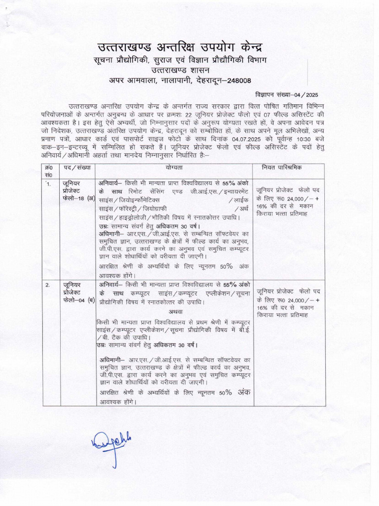 Advt No 04 2025-1 | PDF