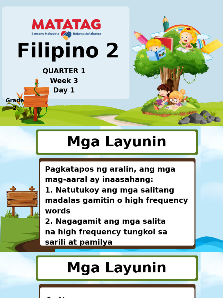 Filipino 2 - Quarter 1 - Week 3 - Day 1 | PDF
