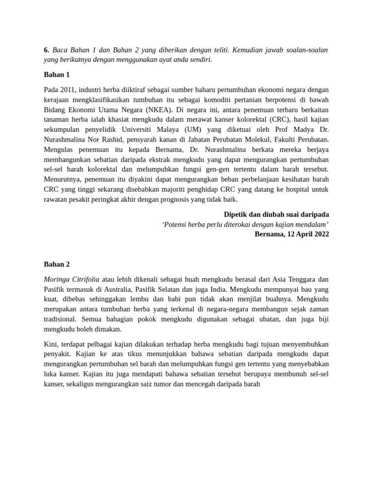 Latihan Rumusan Pengukuhan | PDF