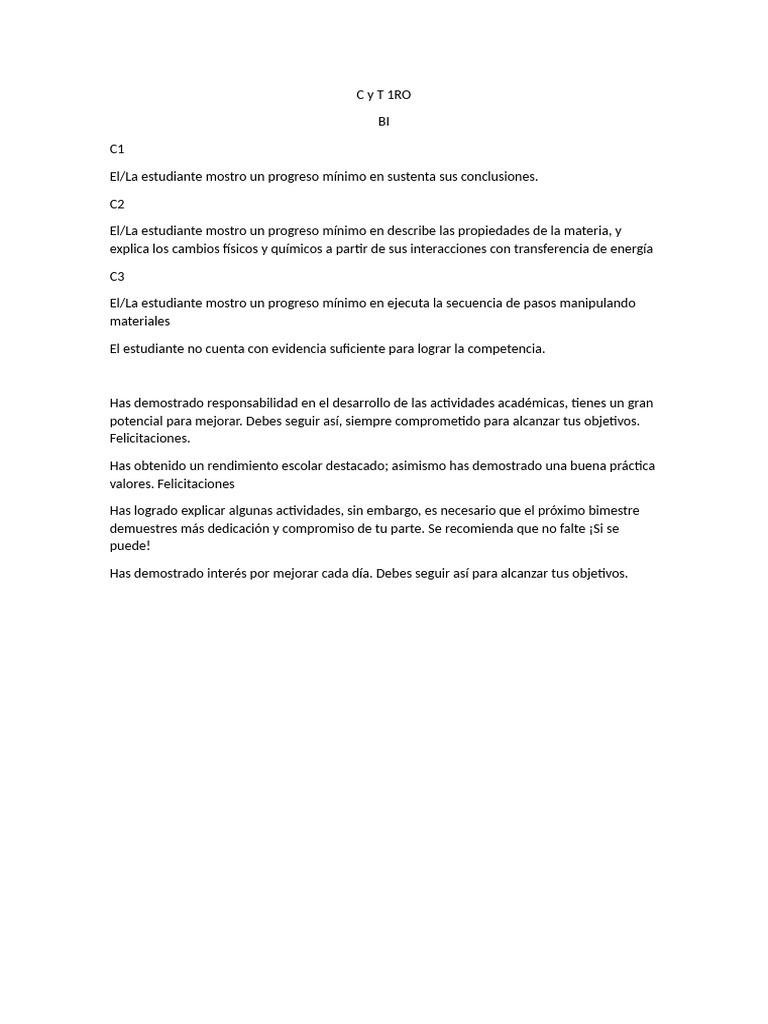 C y T 1RO | PDF