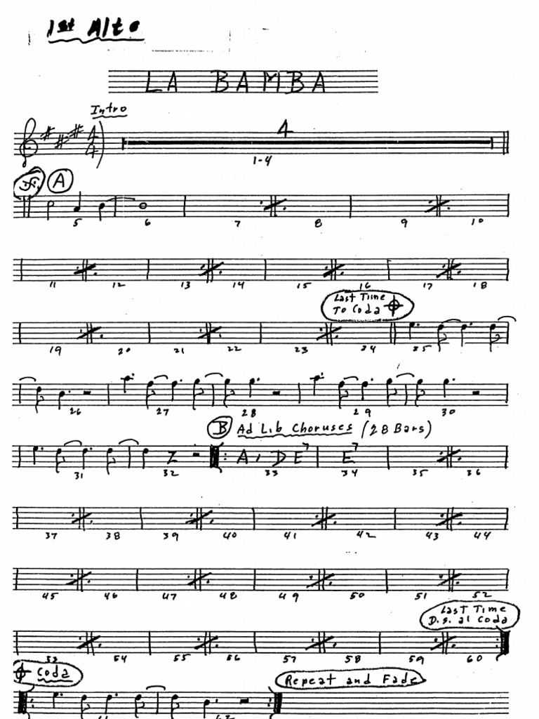 La Bamba (Unknown) | PDF