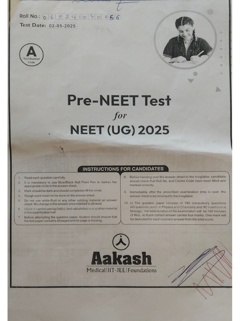 Pre Neet Question Paper | PDF