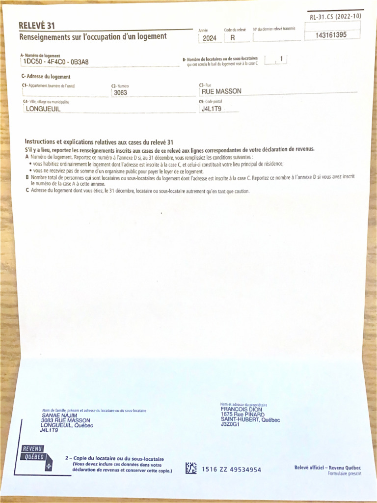Relevé 31 | PDF
