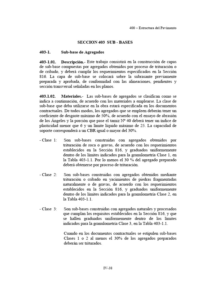 Sub-bases de Agregados en Pavimentos | PDF | Lima (Material) | Grava