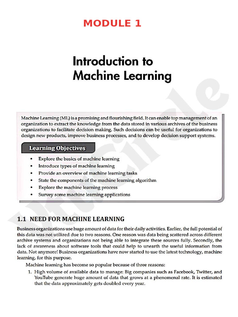 BAI602 Module 1 Textbook | PDF