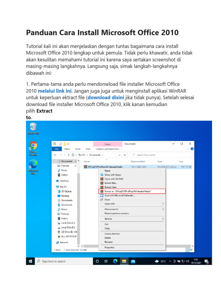 Panduan Cara Install Microsoft Office 2010 | PDF