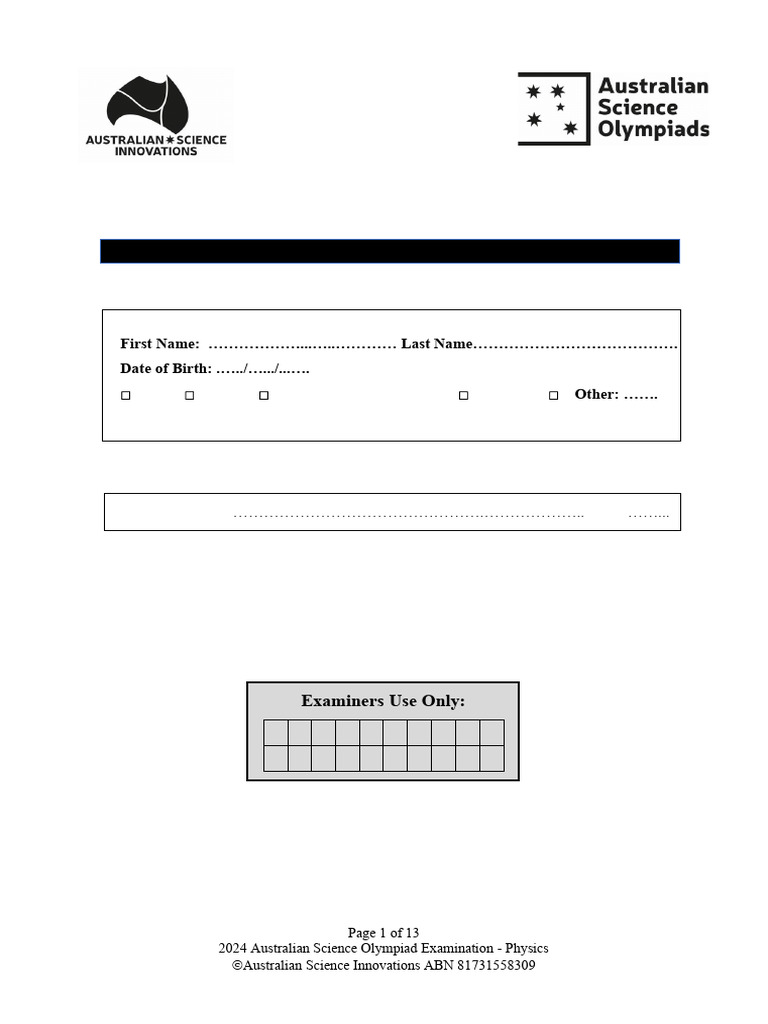 2024 ASO Physics Exam Questions ASI | PDF | String Instruments | Violin