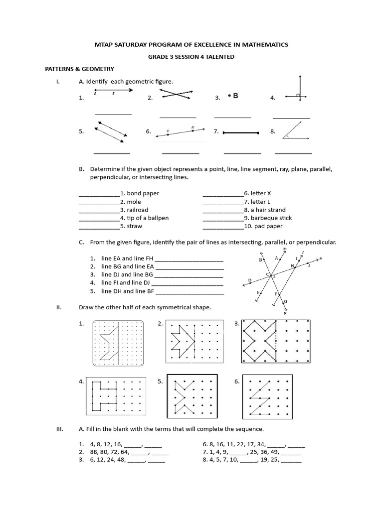 Grade 3 Session 4 Talented | PDF | Perpendicular | Triangle