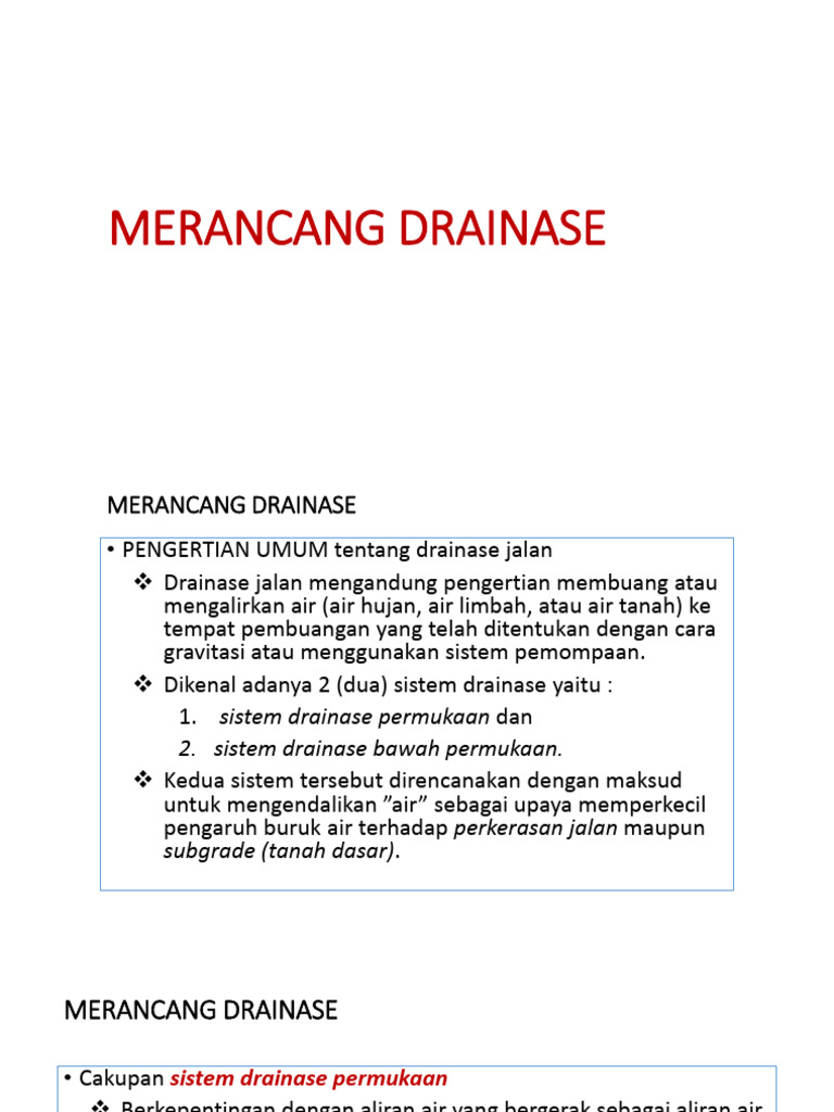 Merancang Drainase | PDF