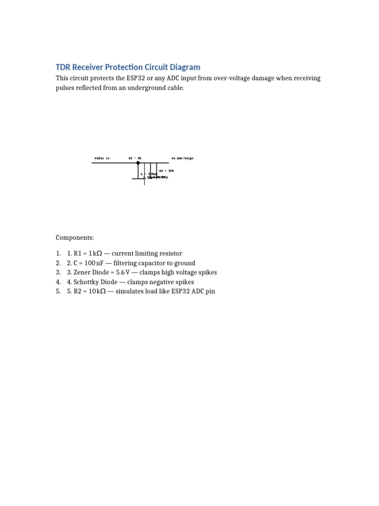 TDR Protection Circuit Diagram | PDF