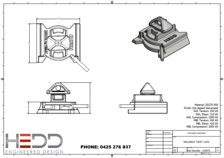 Weldable Twist Lock Container Specs | PDF | Mechanical Engineering