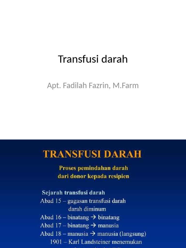 Materi Transfusi | PDF