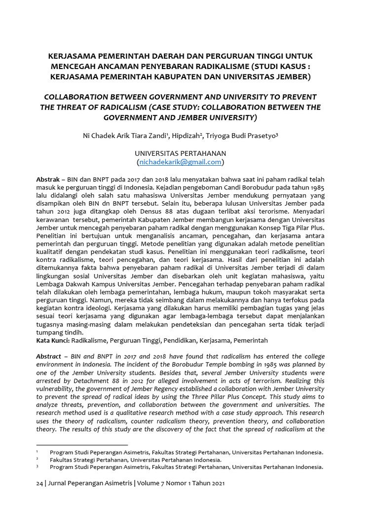 Pencegahan Paham Radikalisme Oleh Pemda | PDF