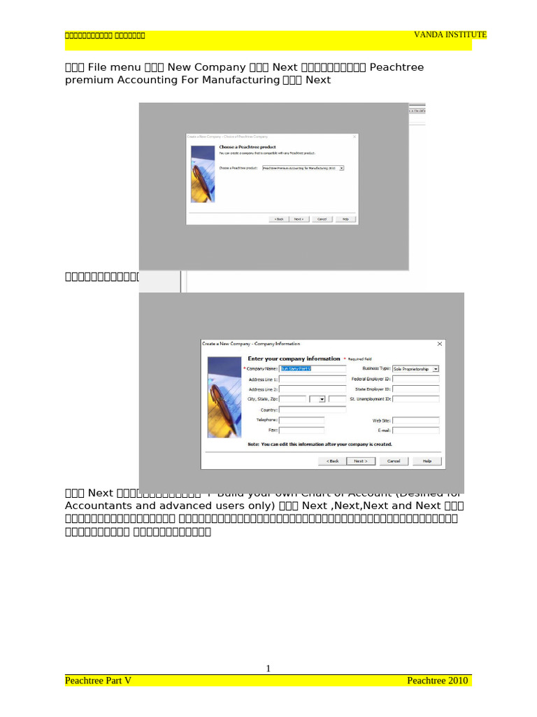 1 Peachtree Part V Peachtree 2010: Vanda Institute | PDF