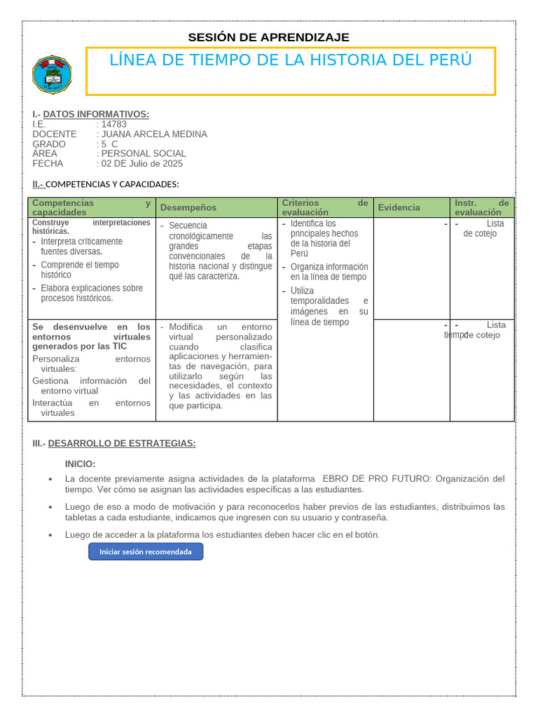 Linea de Tiempo Peru | PDF | Imperio Inca | Perú