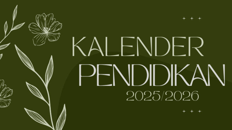 Kalender Tahunan Hijau Dan Putih Elegan Sederhana | PDF