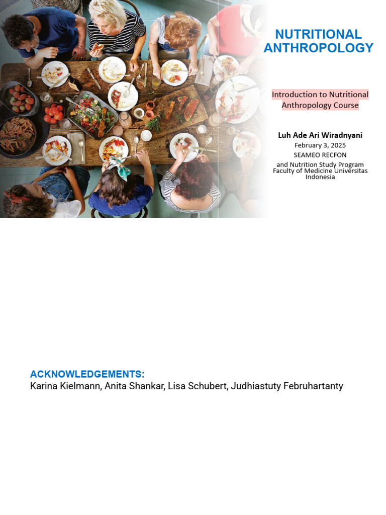 Introduction to Nutritional Anthropology | PDF | Anthropology | Behavior