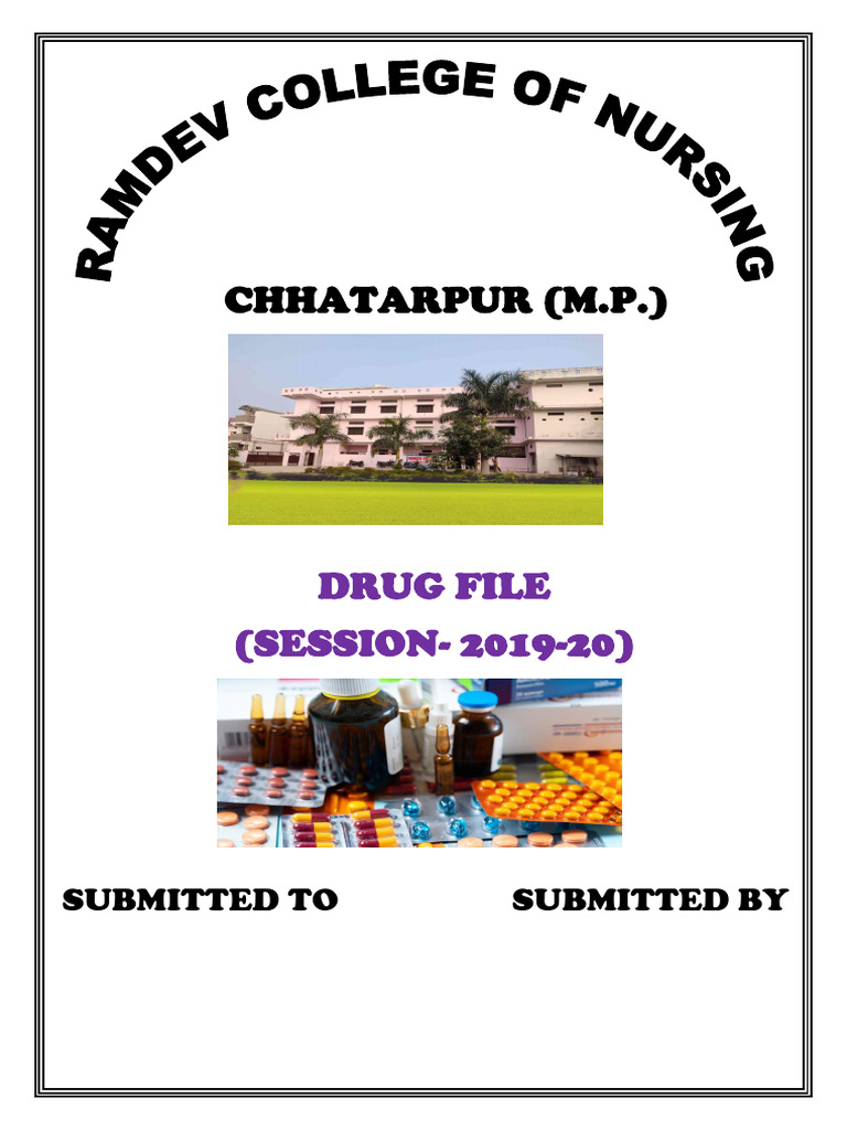 Drug File Front Page | PDF